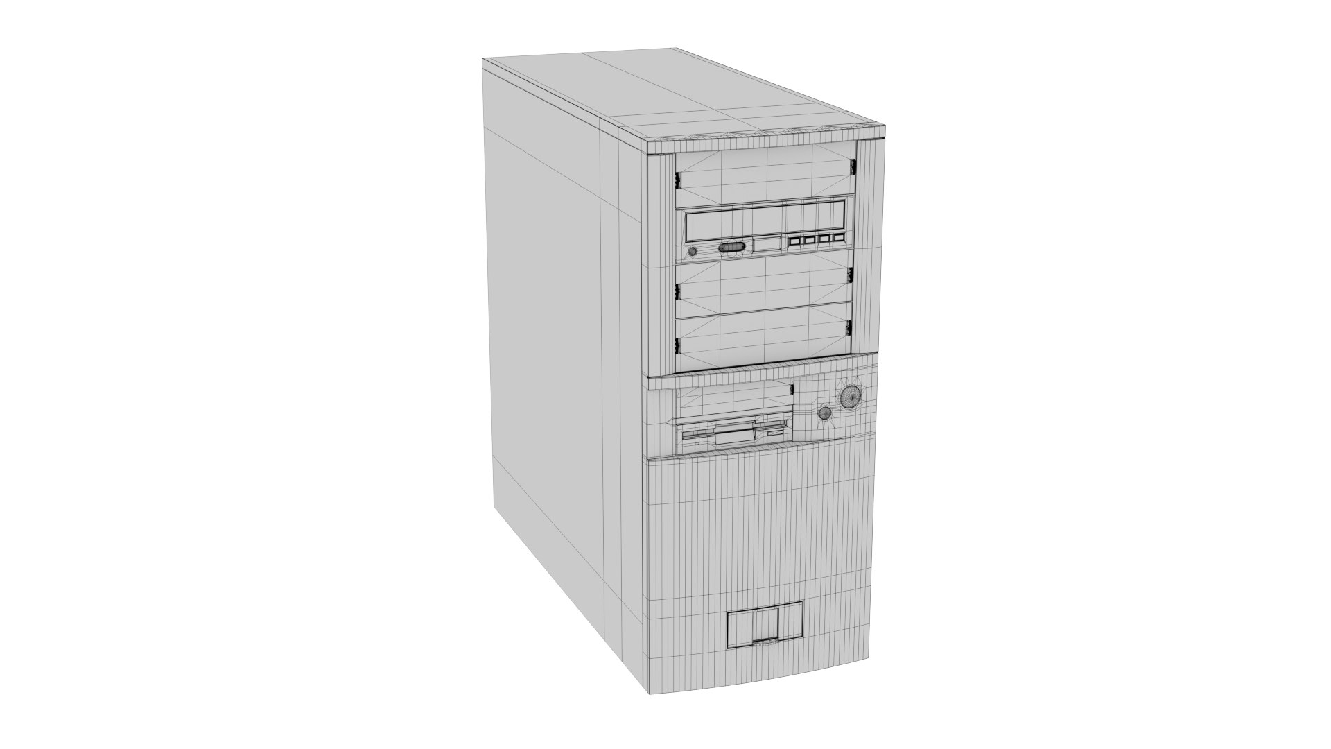 Old PC Case Tower 3D Model - TurboSquid 2259347