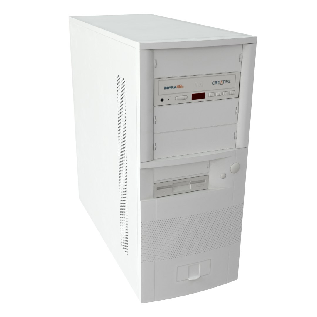 Old PC Case Tower 3D Model - TurboSquid 2259347