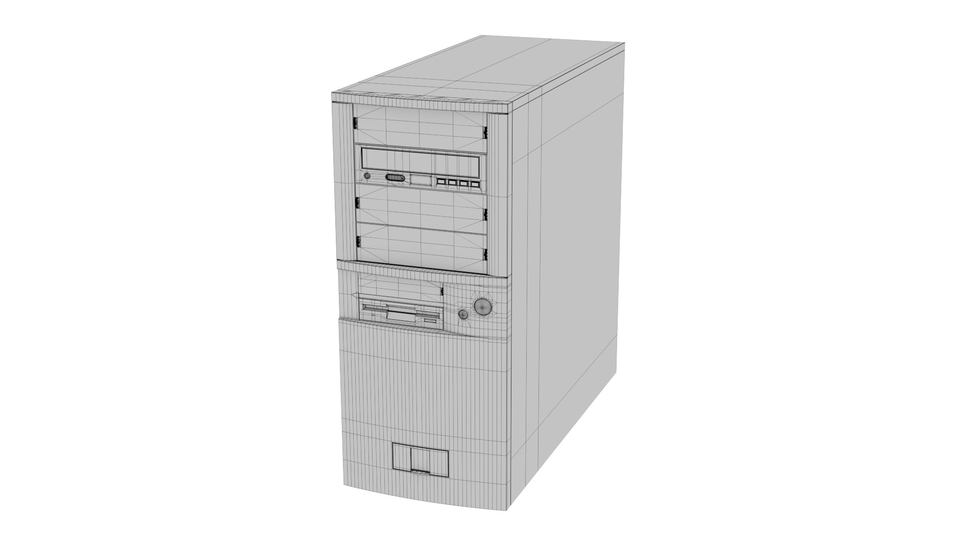 Old PC Case Tower 3D Model - TurboSquid 2259347