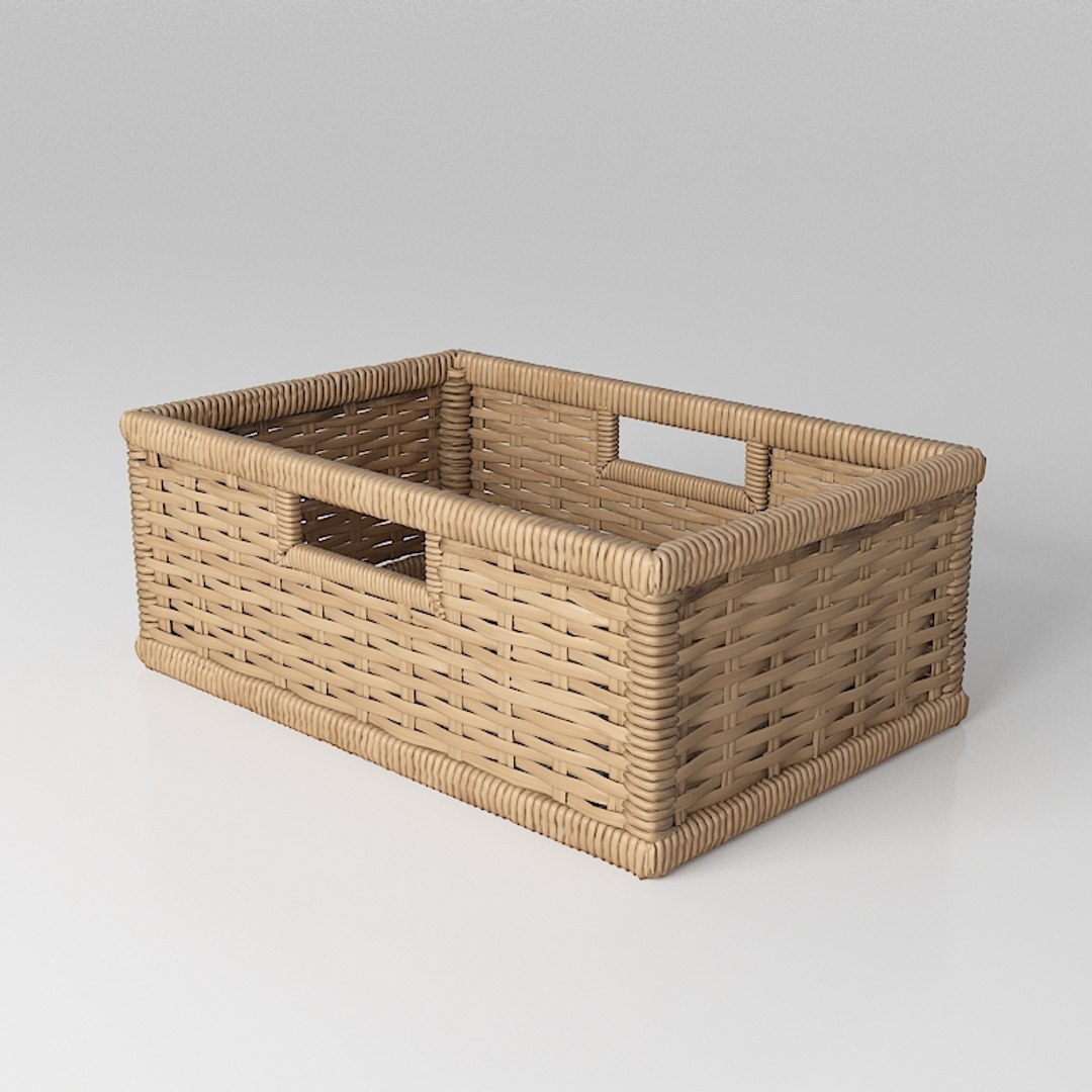 Wicker Basket 3D Model - TurboSquid 1227884