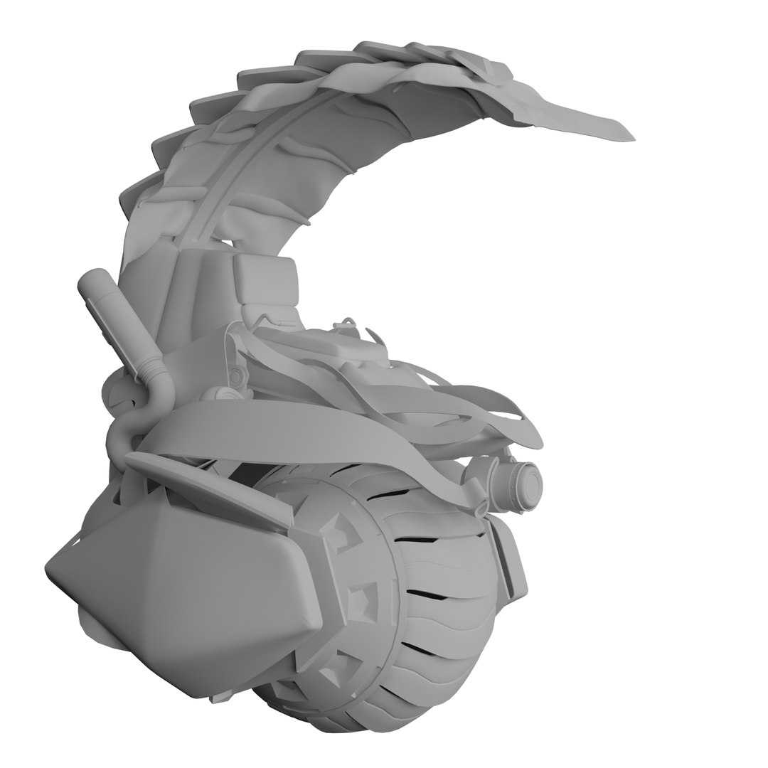 Cyberpunk Mortorcycle One Wheel Model - TurboSquid 1967449
