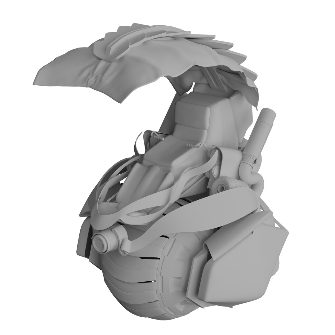 Cyberpunk Mortorcycle One Wheel Model - TurboSquid 1967449