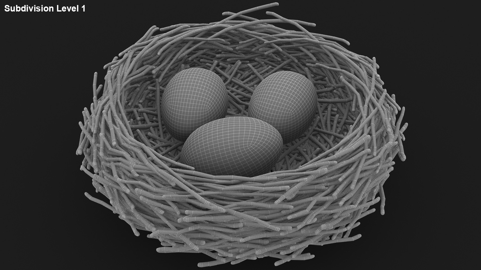 Realistic bird nest 3D model - TurboSquid 1562373