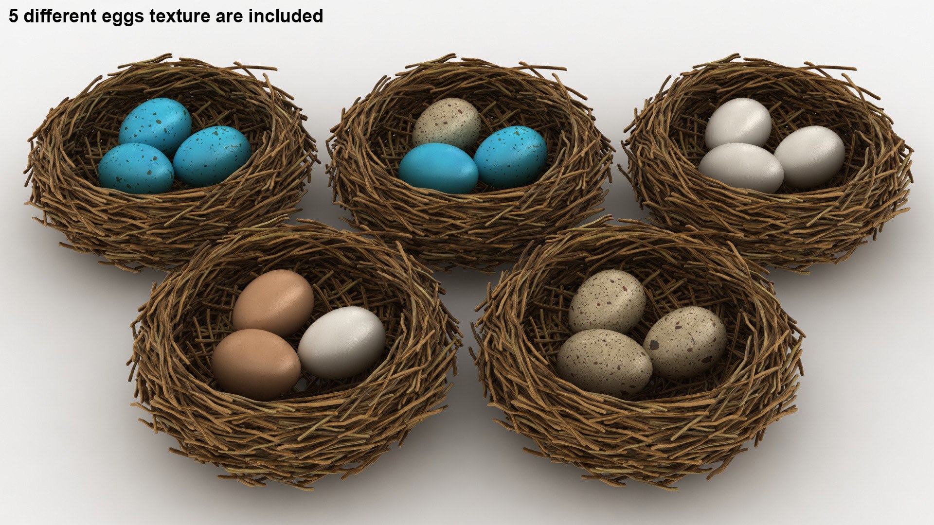 Realistic bird nest 3D model - TurboSquid 1562373