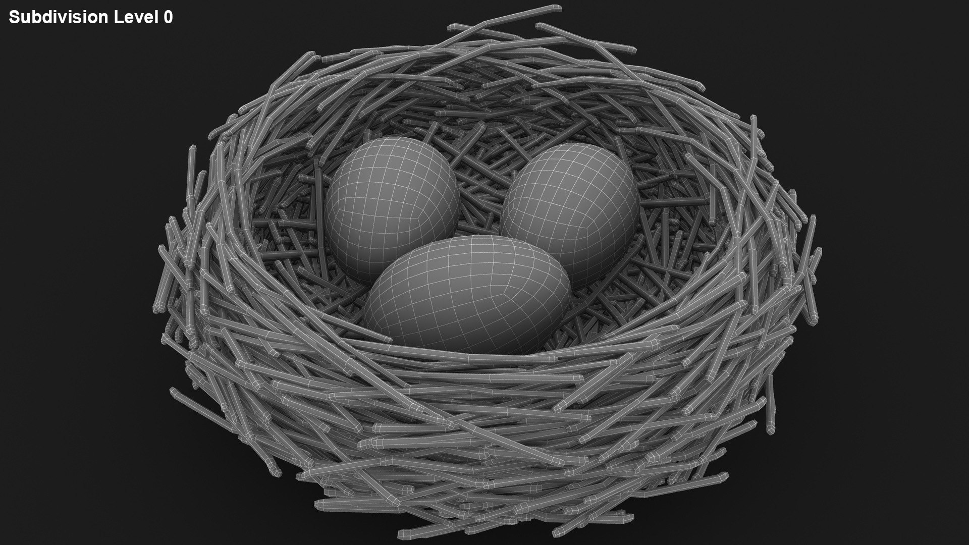 Realistic bird nest 3D model - TurboSquid 1562373