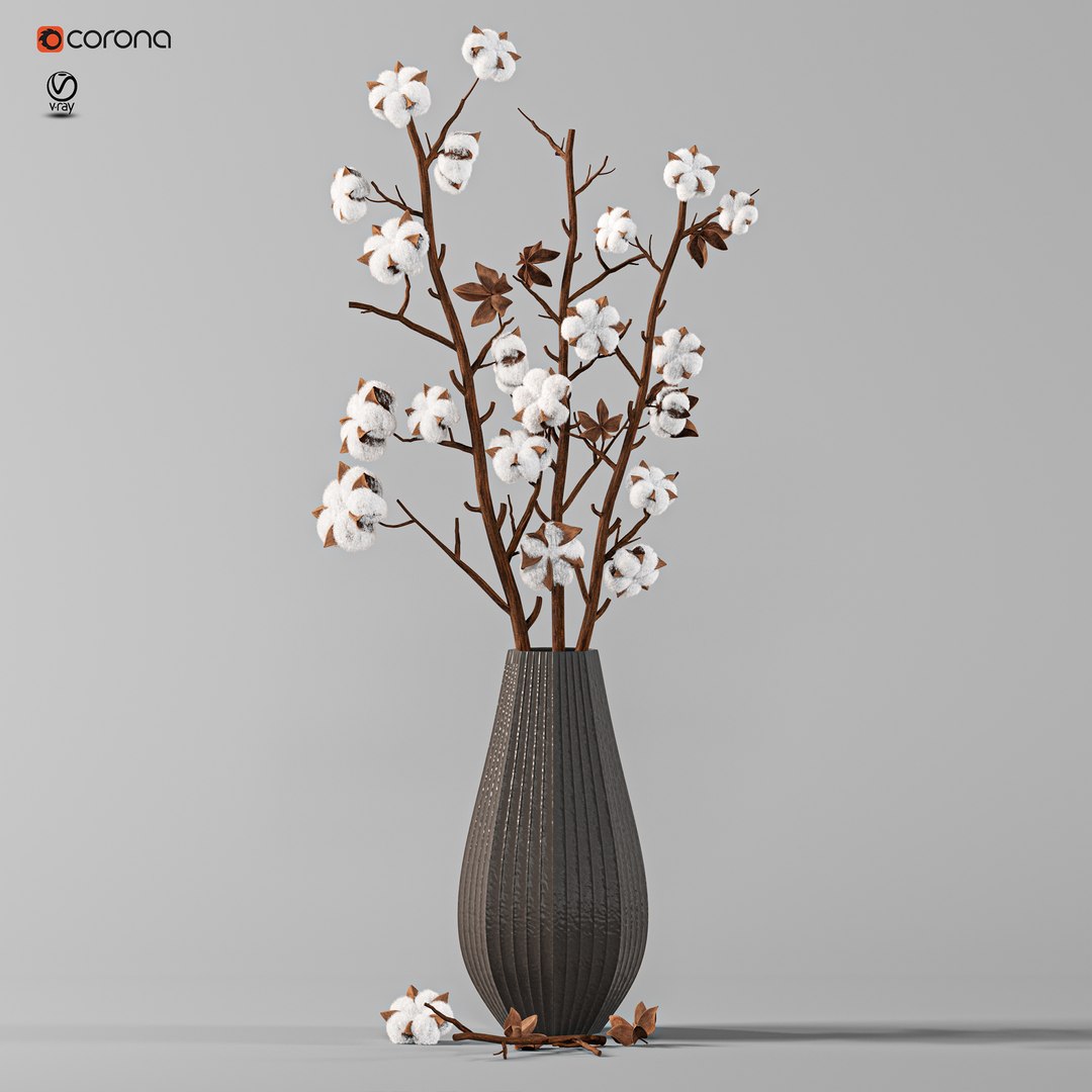 Flower Set 03 Cotton 3D - TurboSquid 2028338