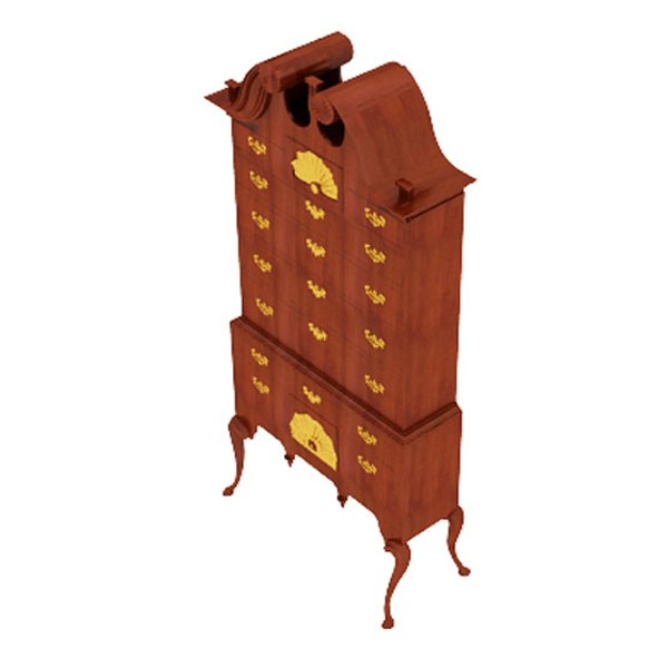 Highboy cabinet model - TurboSquid 1152395