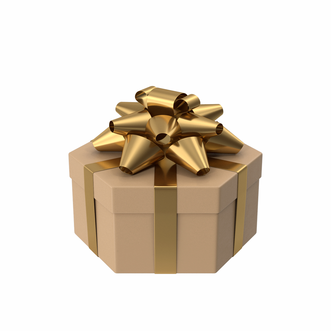 3D Golden Gift Box Model - TurboSquid 2078474