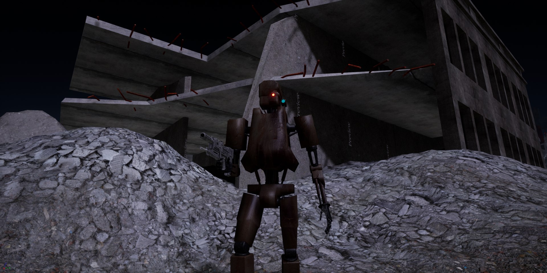 3D Post-Apocalyptic Robot Model - TurboSquid 2141385