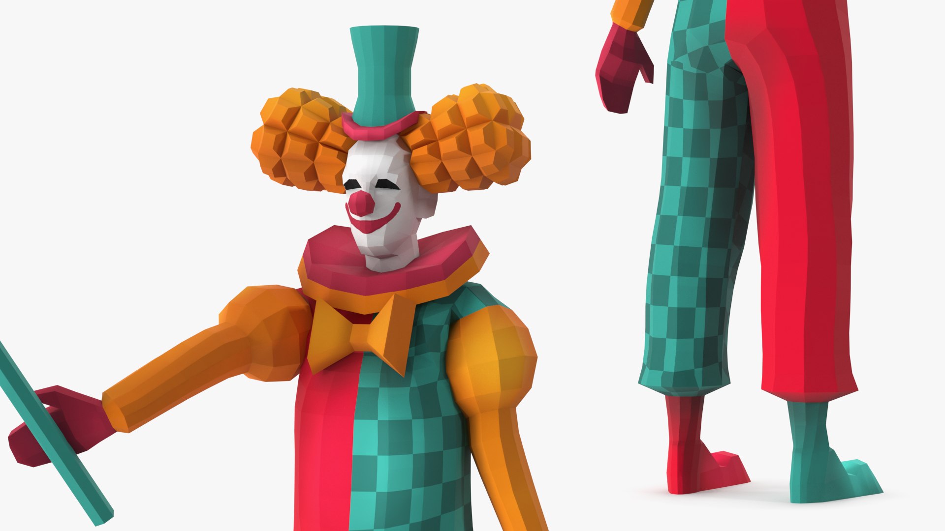 3D Low Poly Clown Model - TurboSquid 2183340