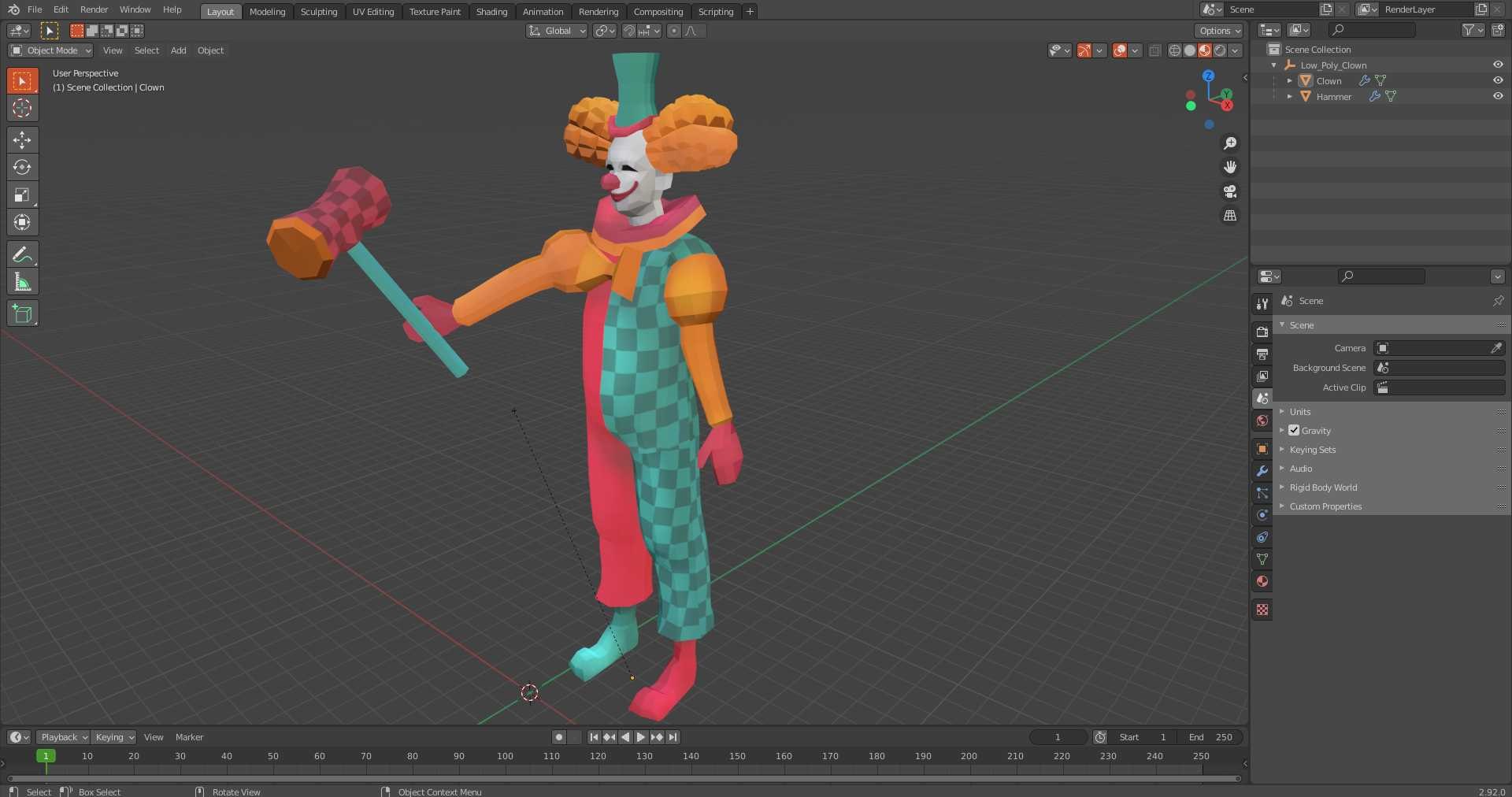 3D Low Poly Clown Model - TurboSquid 2183340