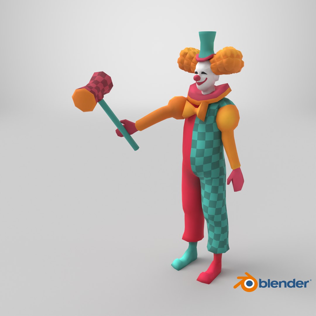 3D Low Poly Clown Model - TurboSquid 2183340