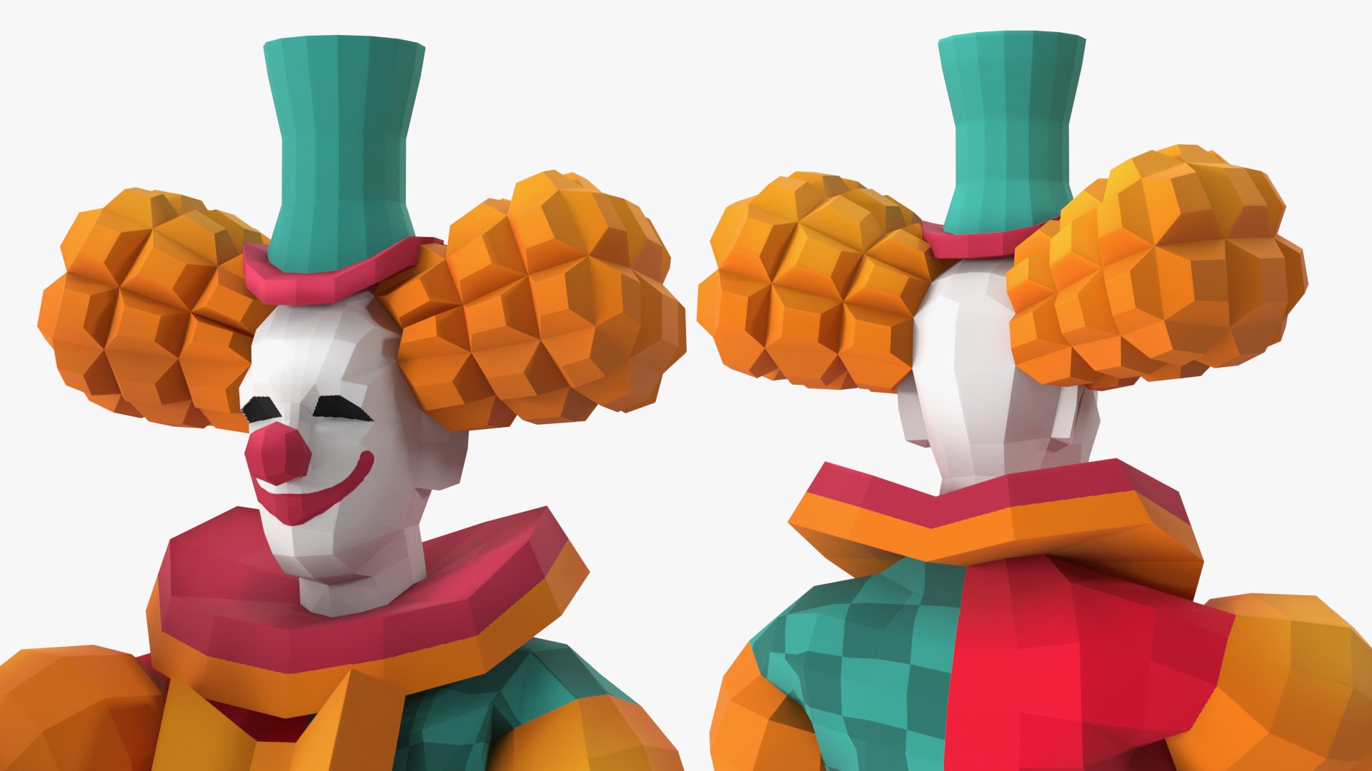 3D Low Poly Clown Model - TurboSquid 2183340