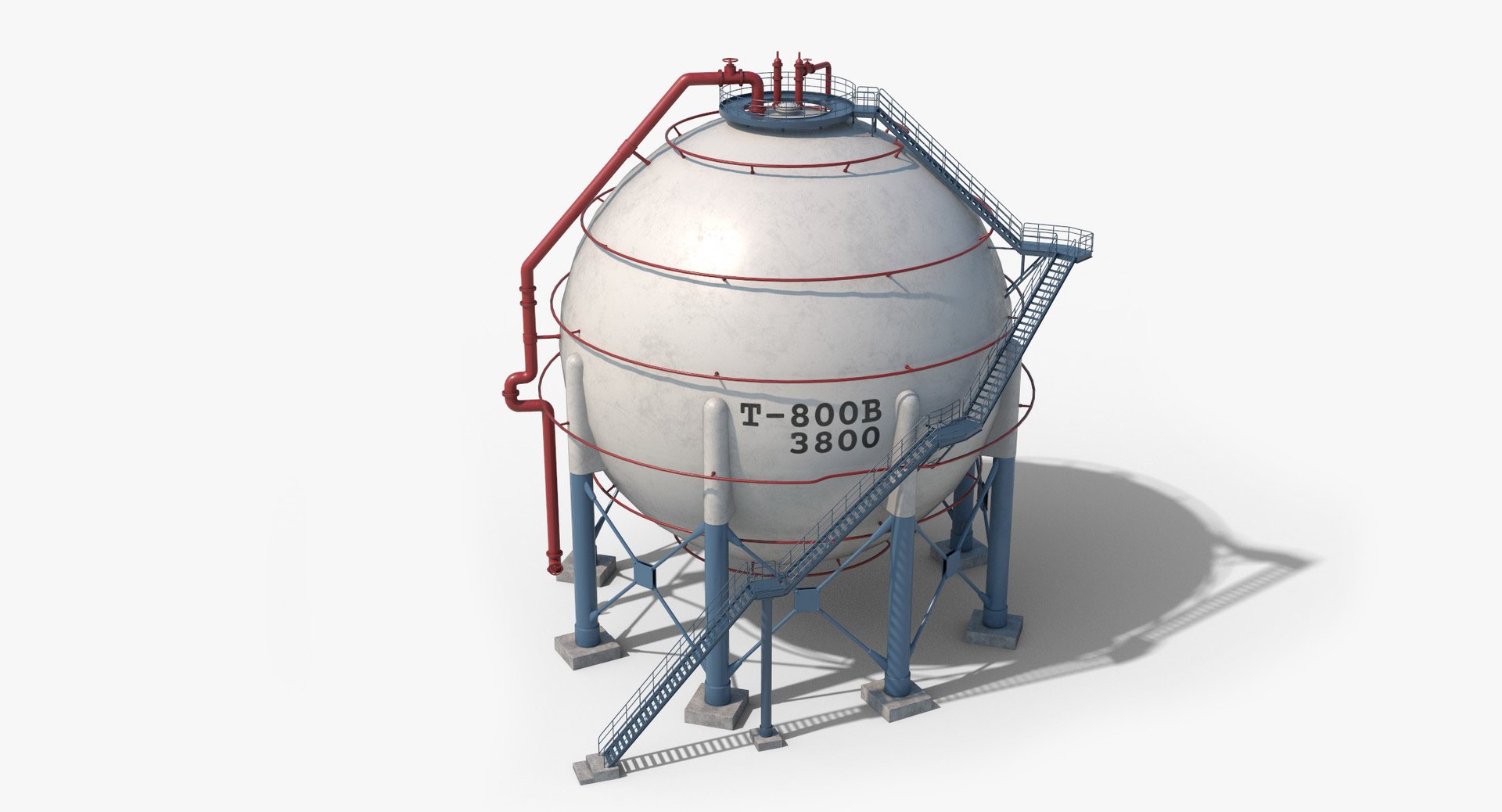 Ready Spherical Tank Storage 3D Model - TurboSquid 1377796