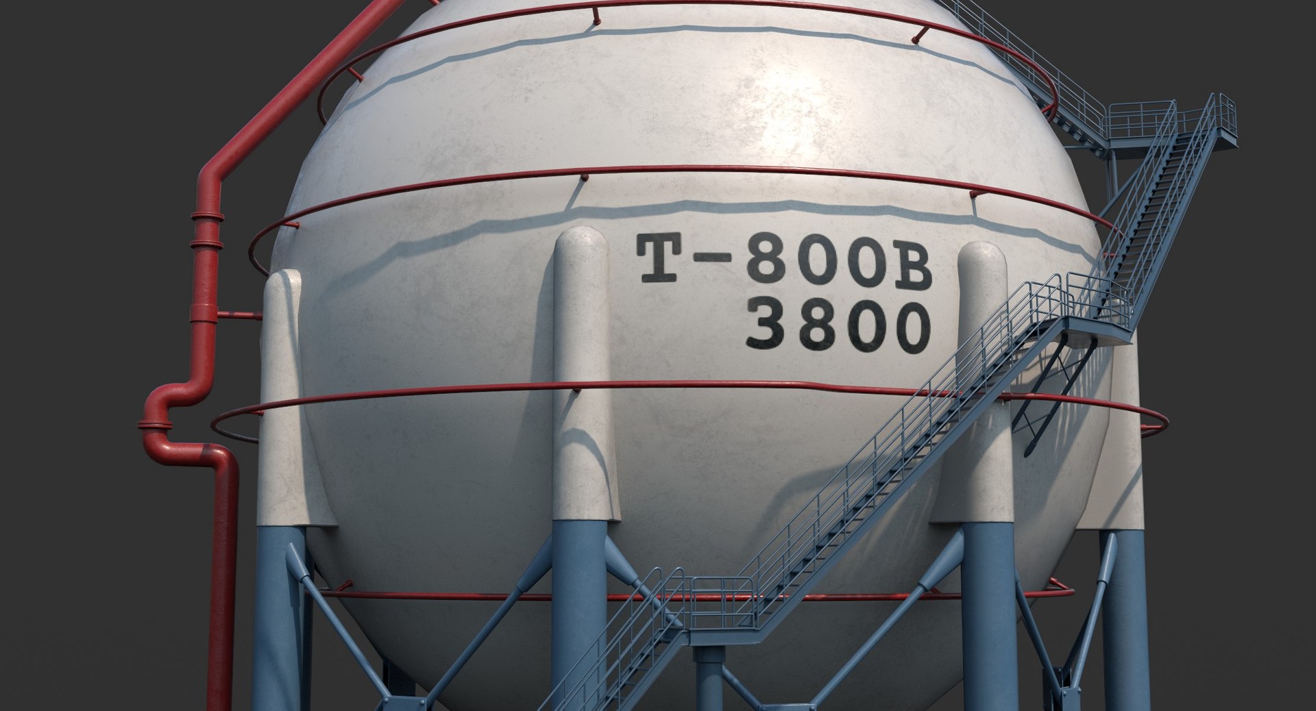 Ready Spherical Tank Storage 3D Model - TurboSquid 1377796