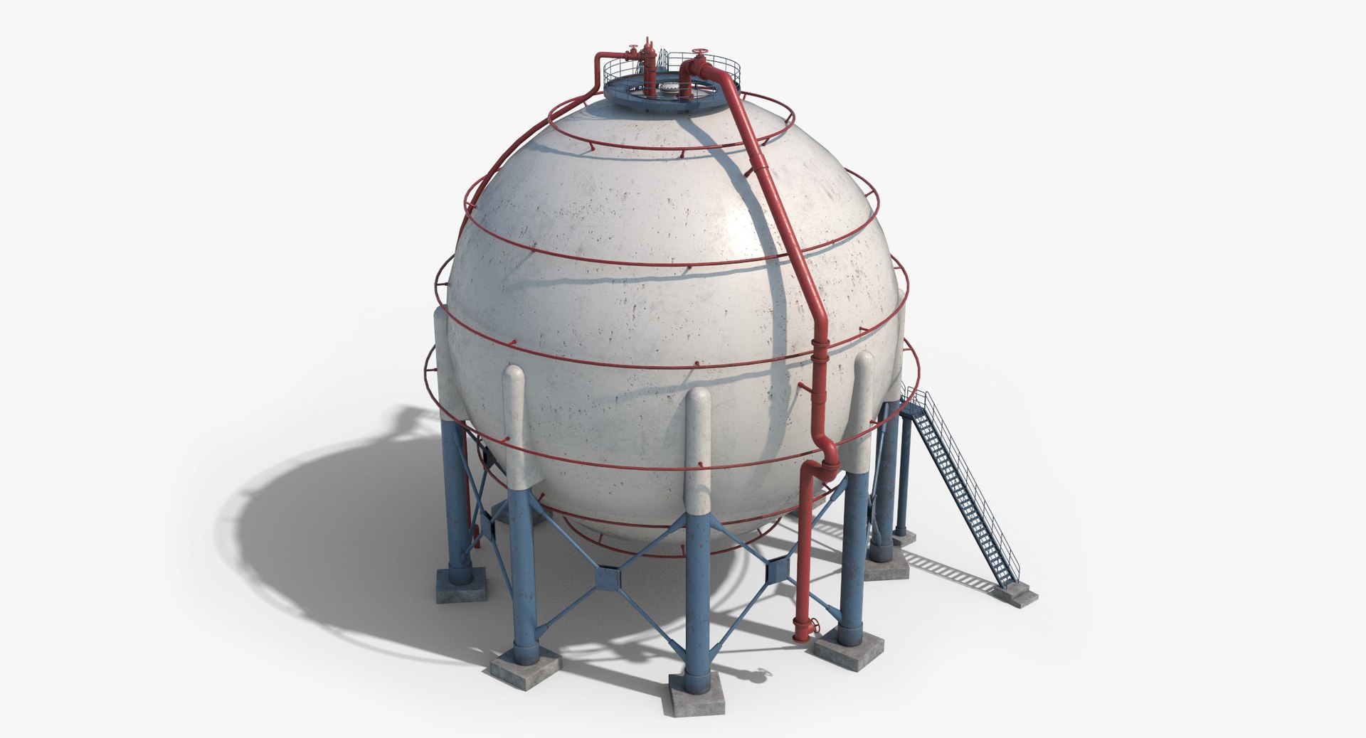Ready Spherical Tank Storage 3D Model - TurboSquid 1377796