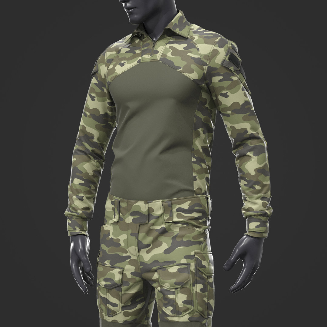 3D model Army Tactical Camouflage Military Uniform - TurboSquid 1748230