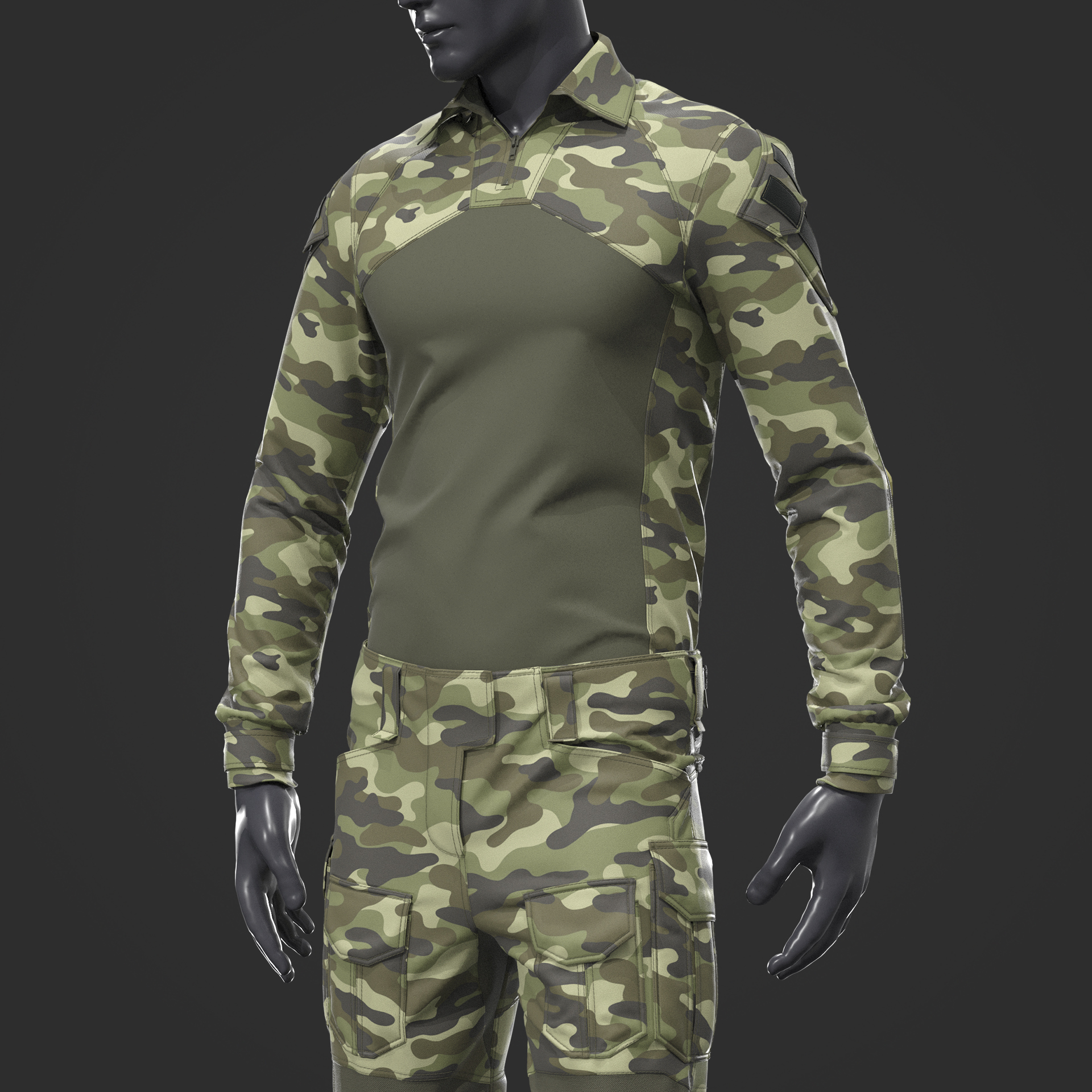3D model Army Tactical Camouflage Military Uniform - TurboSquid 1748230