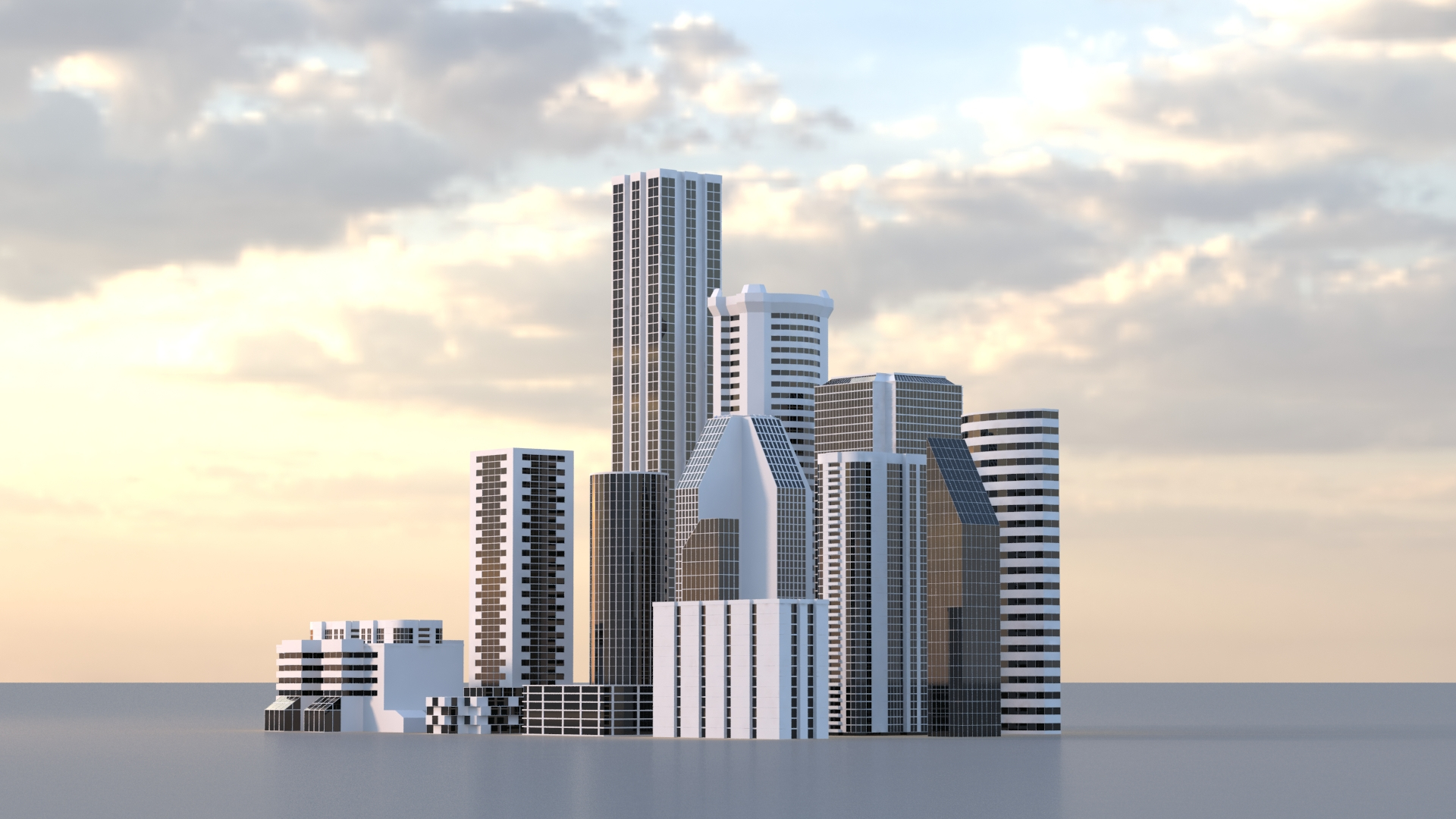 Simple Modern Skyscrapers X13 3D - TurboSquid 2315227