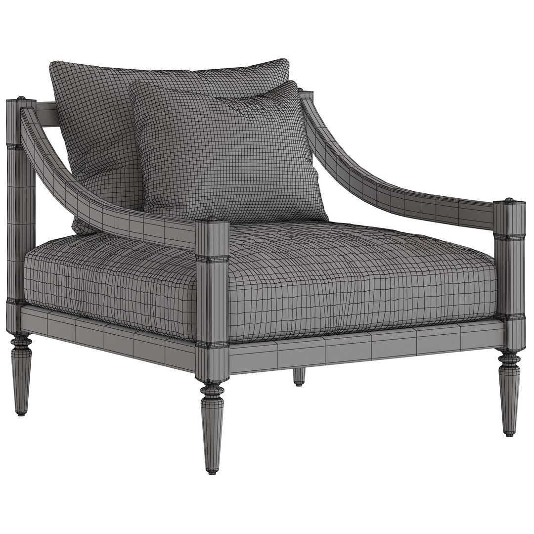 Coco Republic Penthurst Armchair 3D model - TurboSquid 1895984
