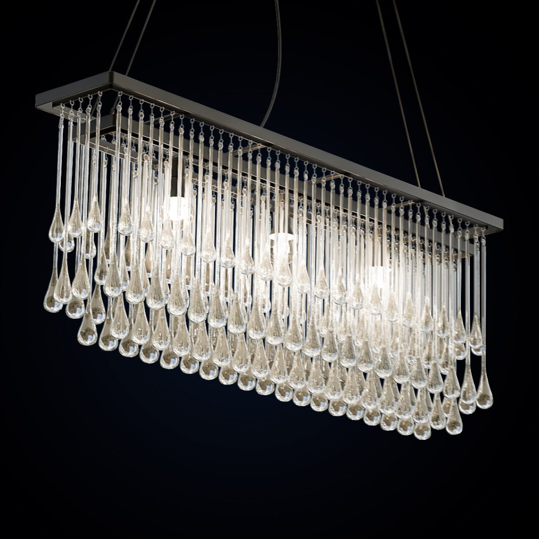 3D light drizzle chandelier model - TurboSquid 1472748
