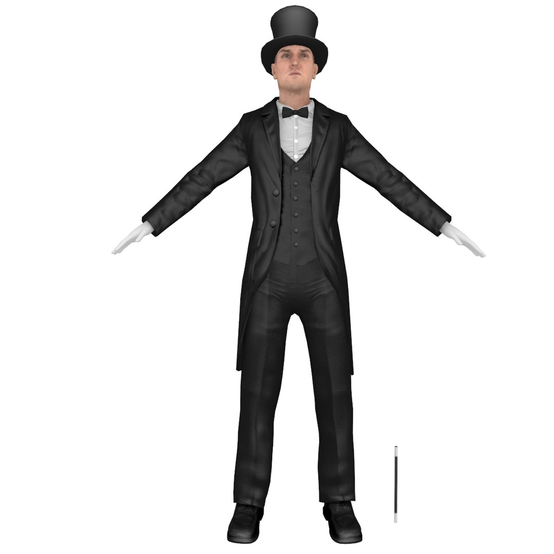 Magician Body Head 3D Model - TurboSquid 1313764