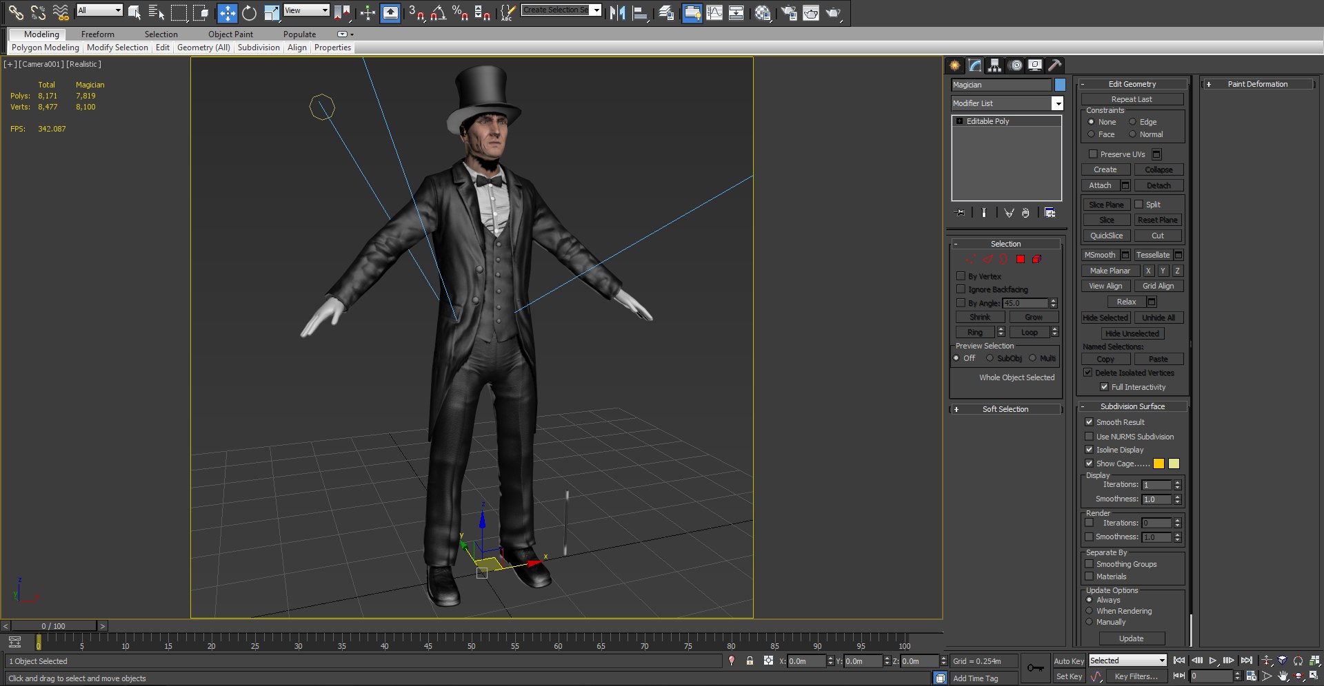 Magician Body Head 3D Model - TurboSquid 1313764