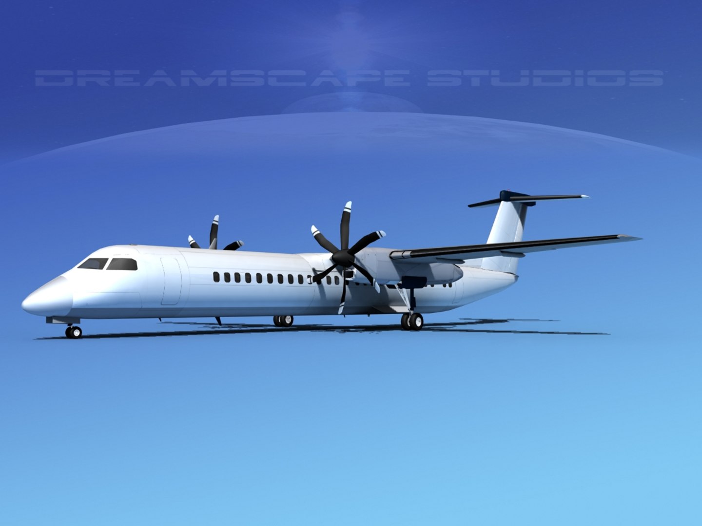 3d Model Dhc-8-400 400