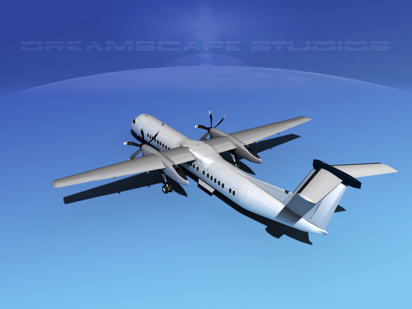3d Model Dhc-8-400 400