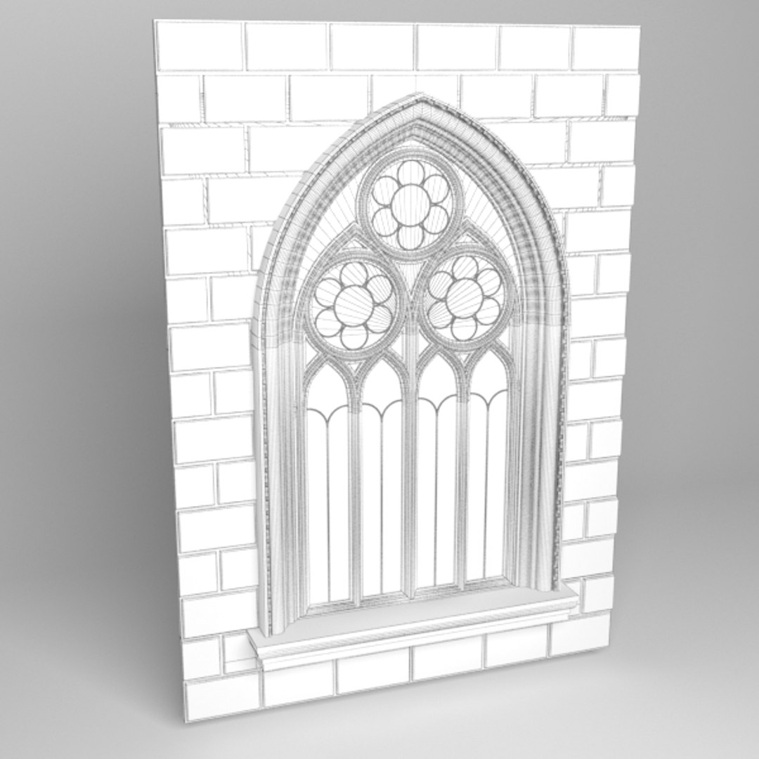 3d model gothic window