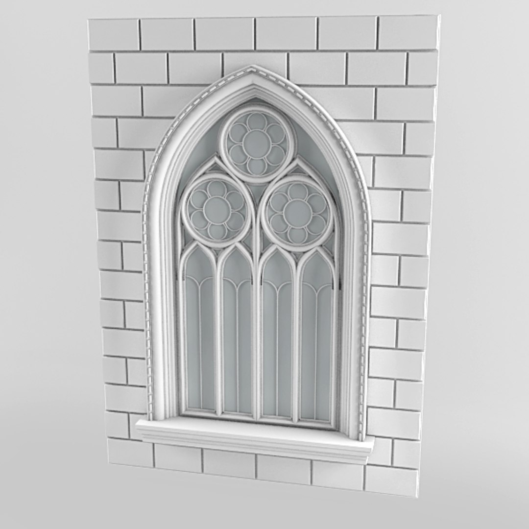 3d model gothic window