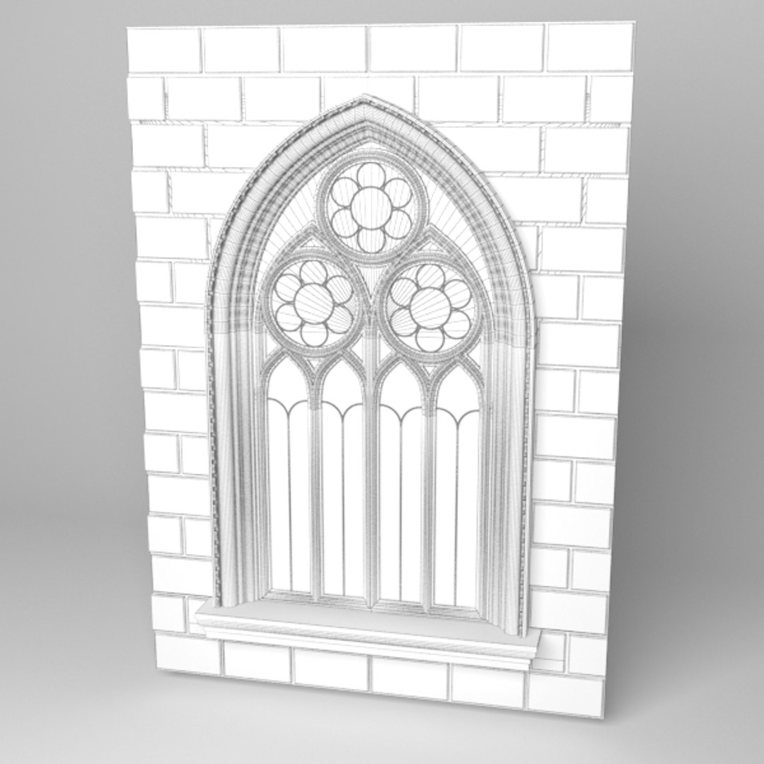 3d model gothic window