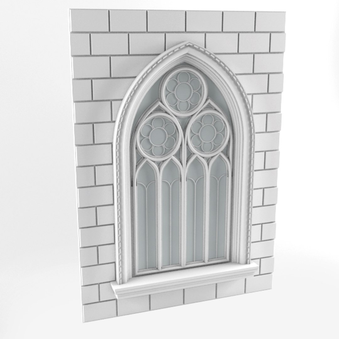 3d model gothic window