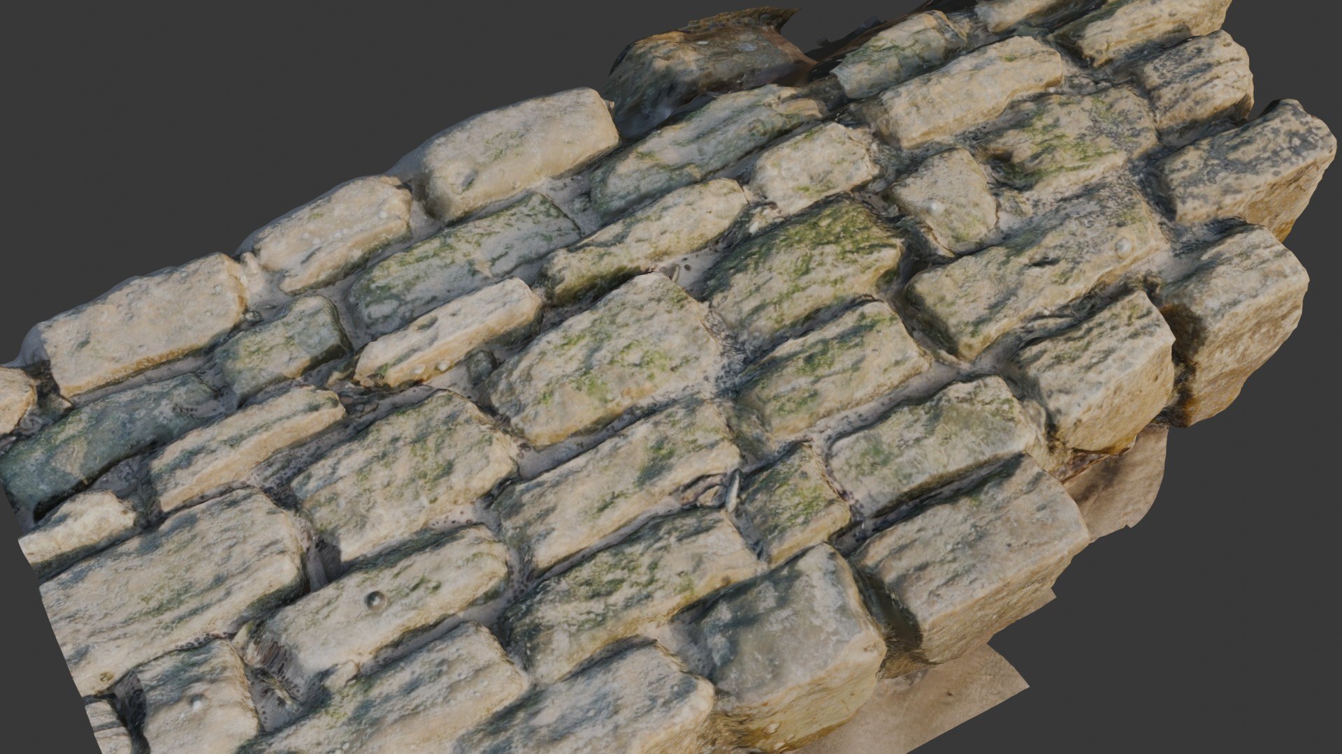Mossy Cobblestone Pavement 3D Scan 3D Model - TurboSquid 2391920