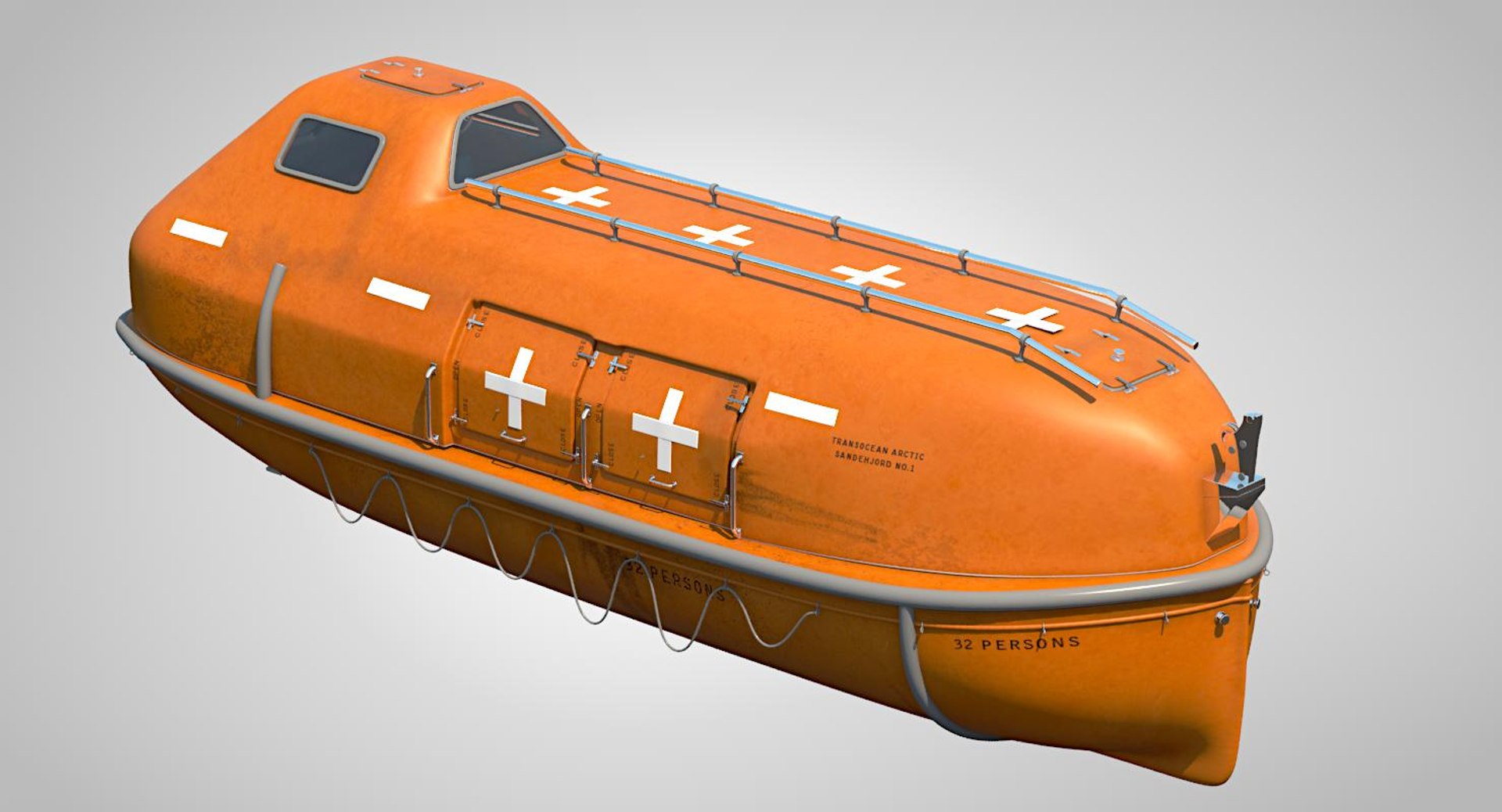 3d Lifeboat Davit Model