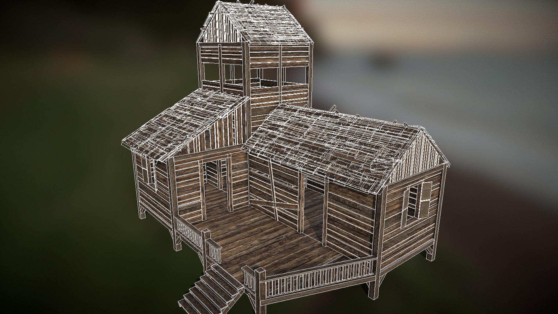 3D Model Huts Shack - TurboSquid 1666949