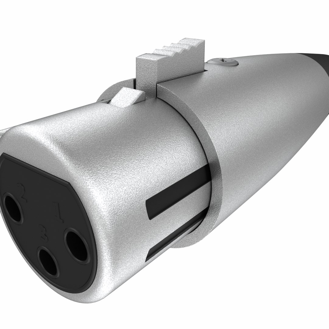 3d Max Rigged Microphone Xlr Cable