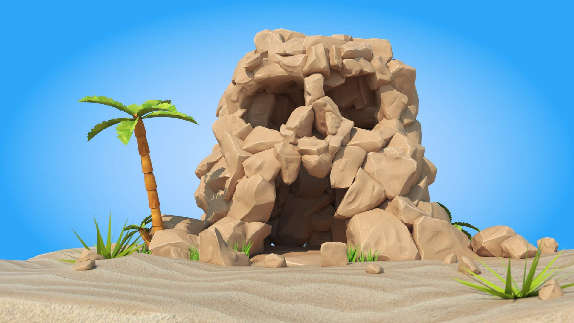 Skull Cave 3D Model - TurboSquid 2142341