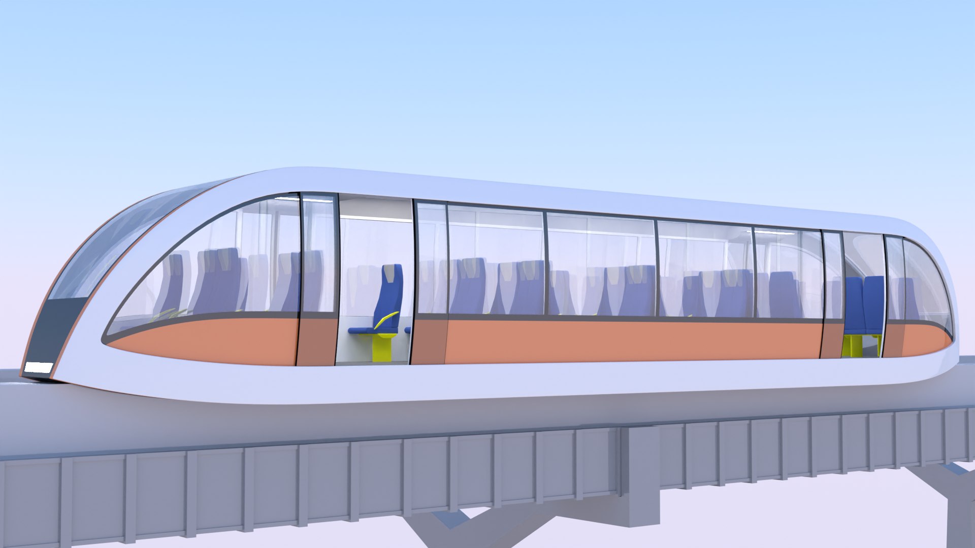 3D Monorail Train Concept 2023 III - TurboSquid 2095680