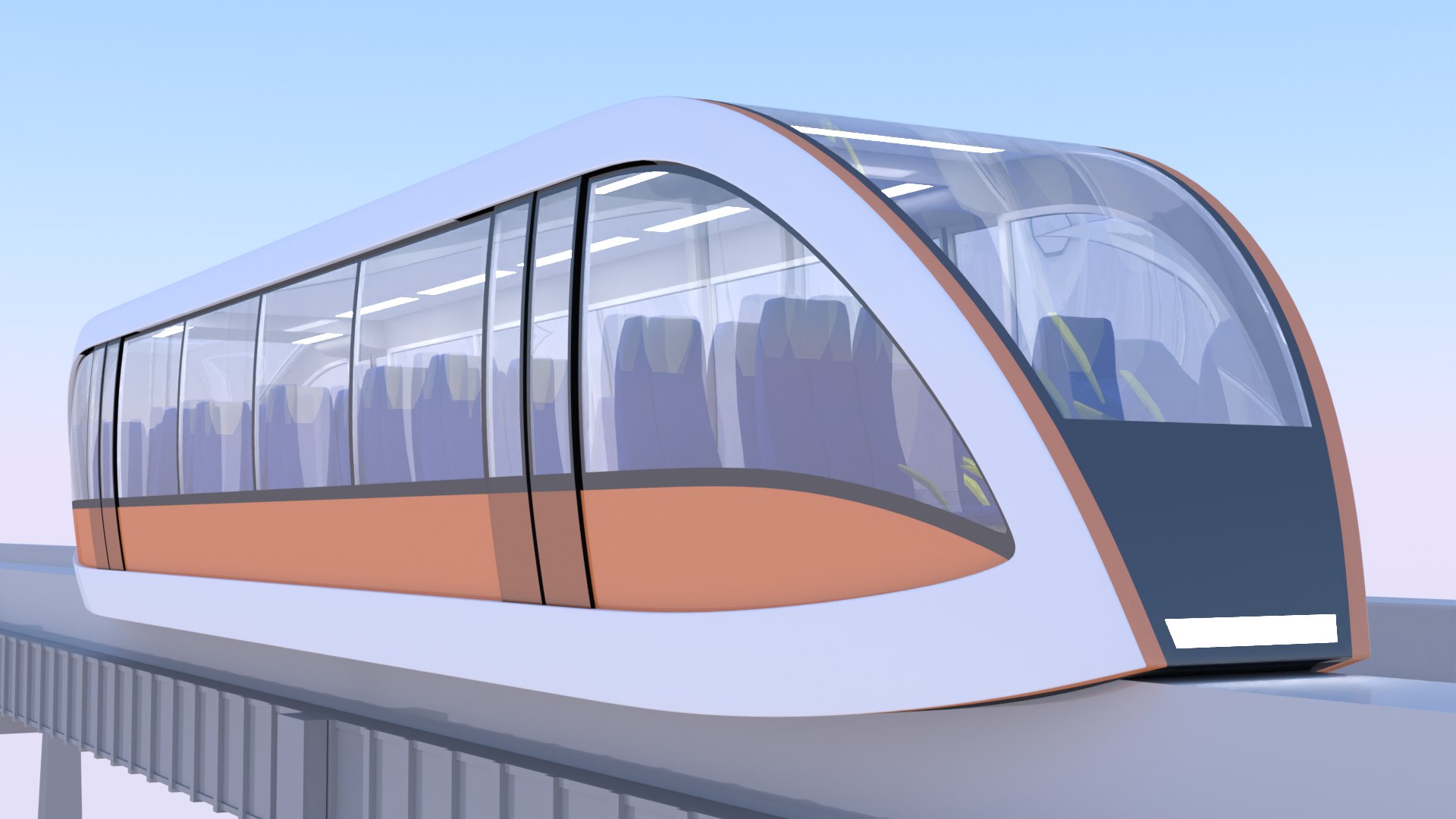 3D Monorail Train Concept 2023 III - TurboSquid 2095680