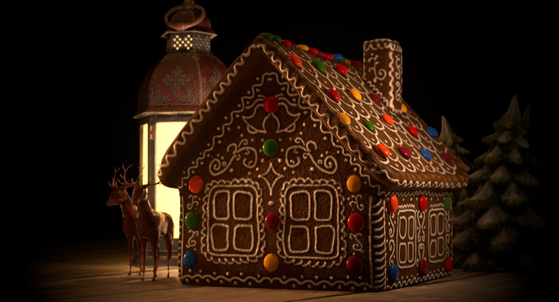 gingerbread house 3d 3ds