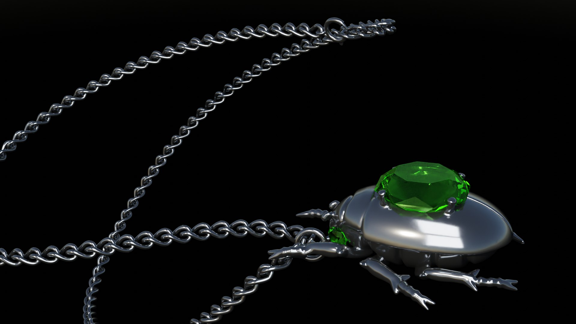 3D Scarab Necklace model - TurboSquid 2155330
