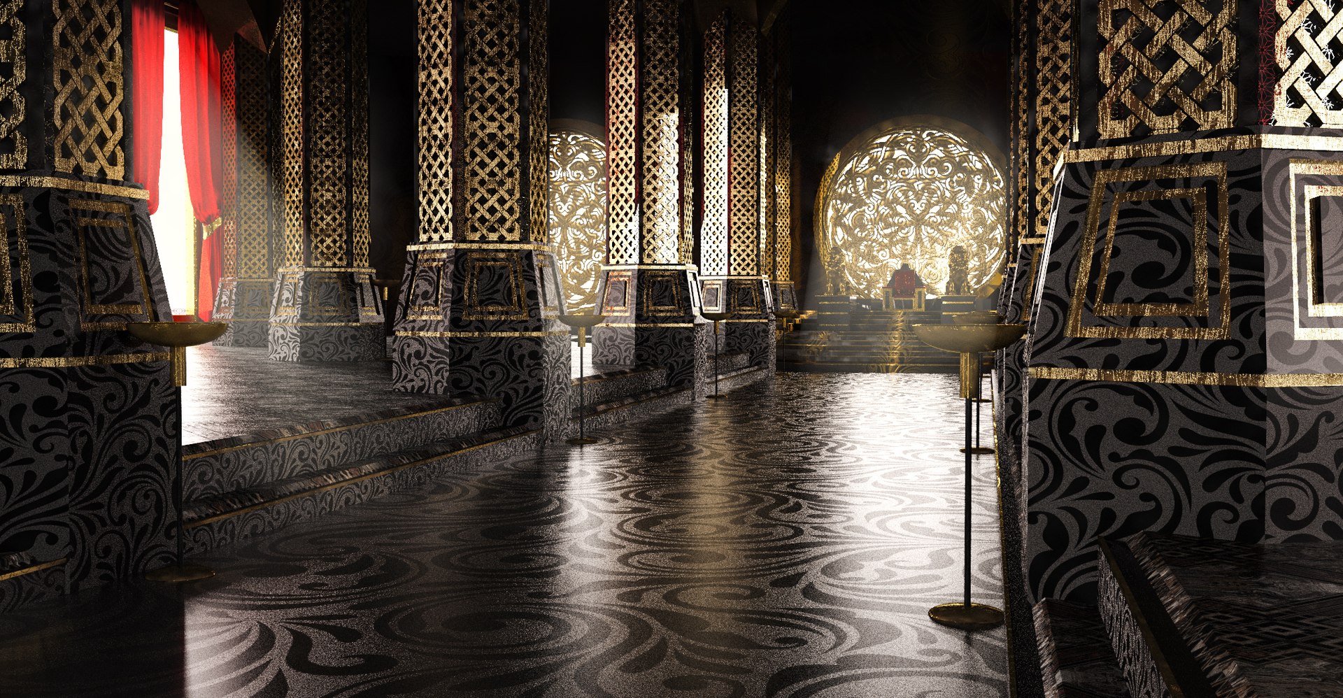 Royal Hall Interior Model - TurboSquid 1290734