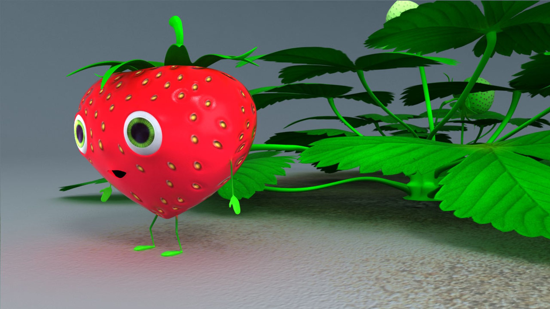 Obj Strawberry Character Rig