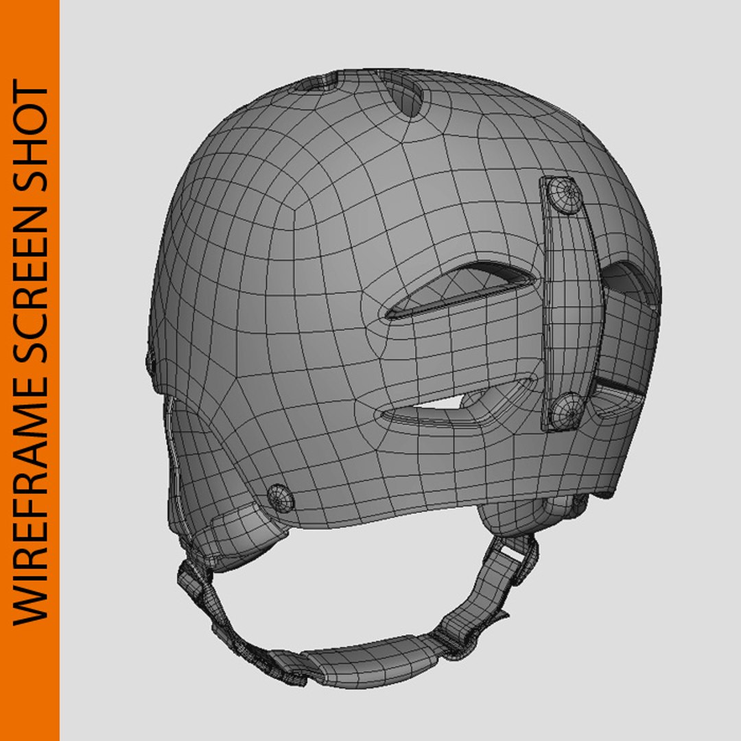 3d Skiing Helmet Modeled