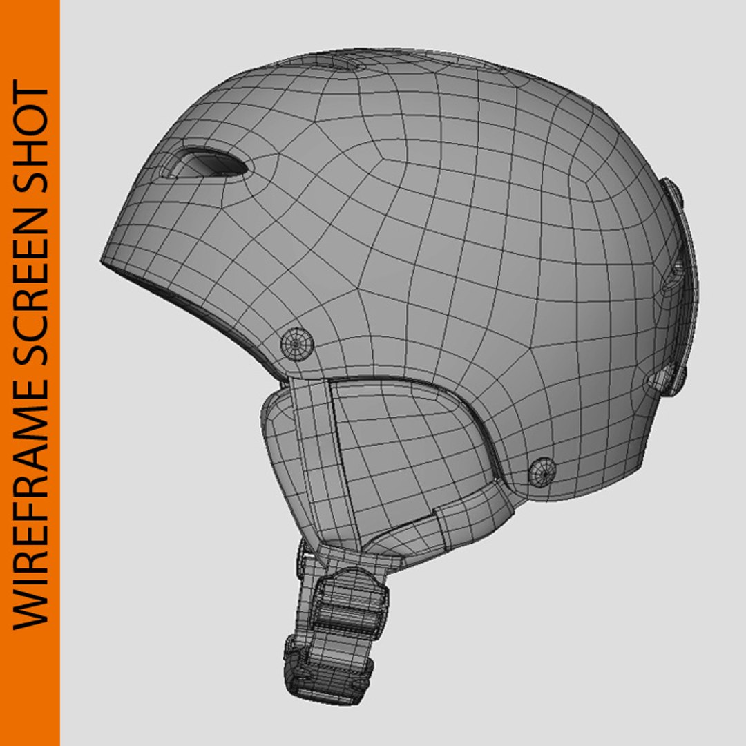 3d Skiing Helmet Modeled