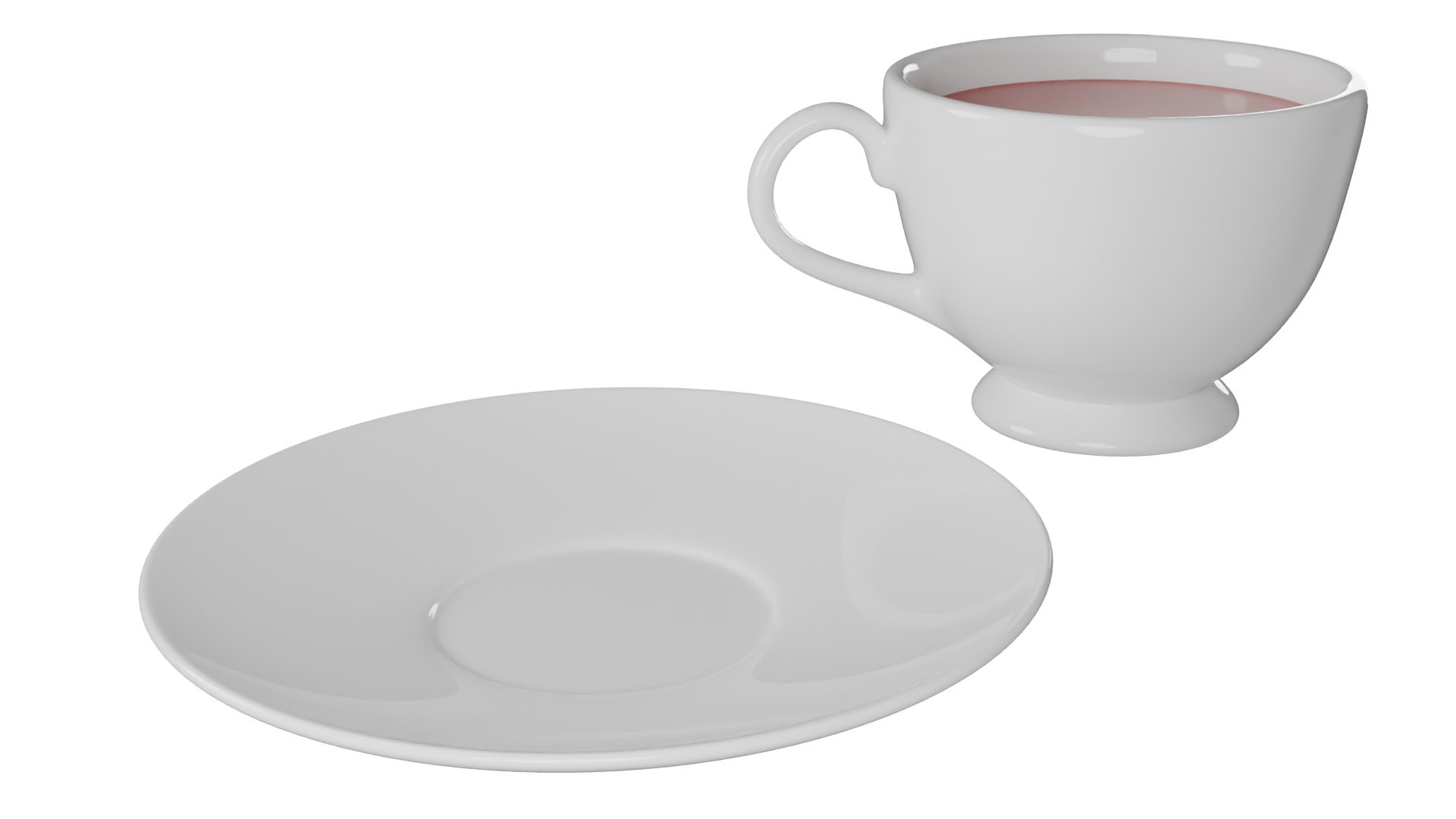 3D Tea Cup With Saucer 01 - TurboSquid 2234766