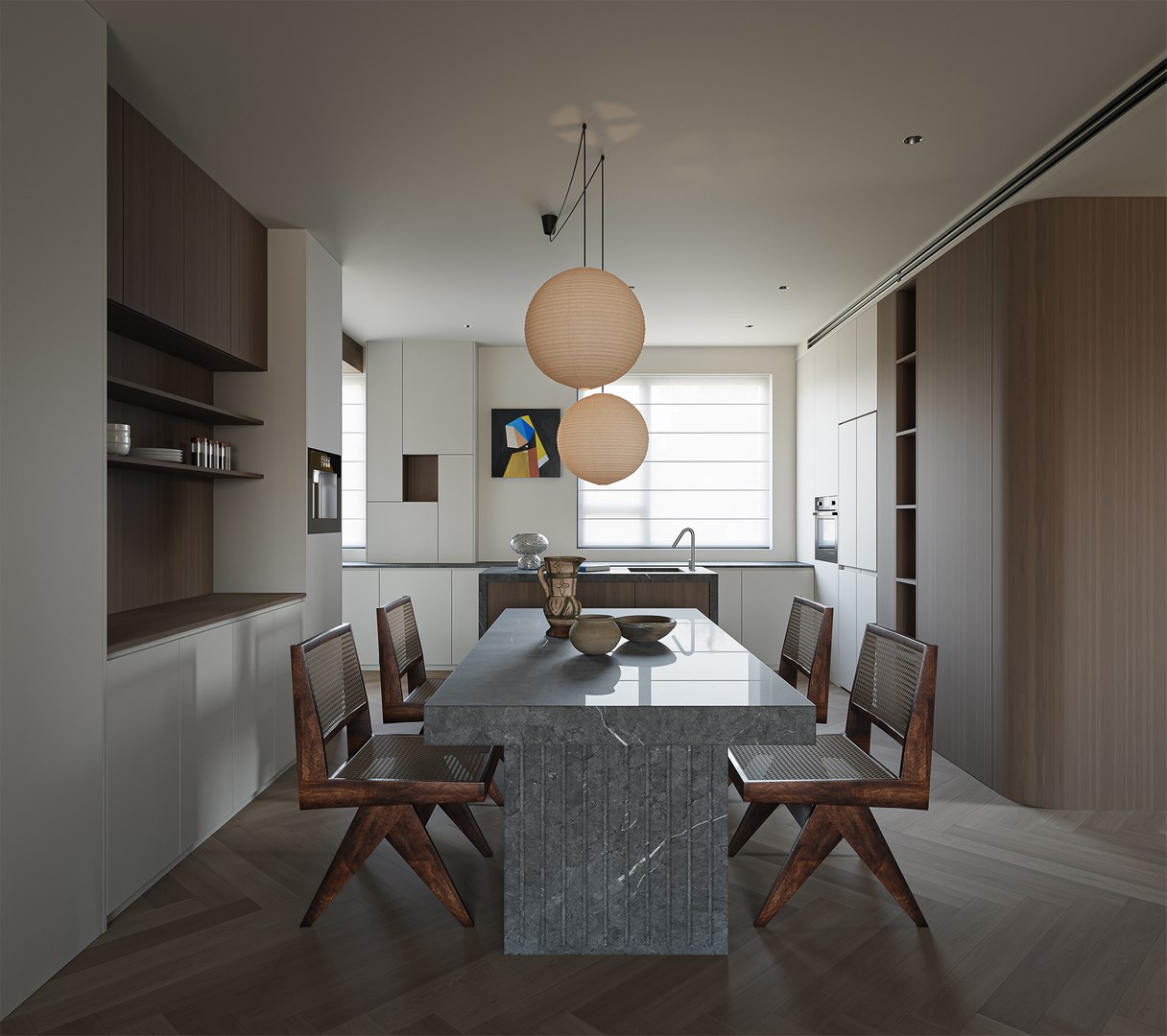 3D Modern Living Room Dining Room Model - TurboSquid 2400741