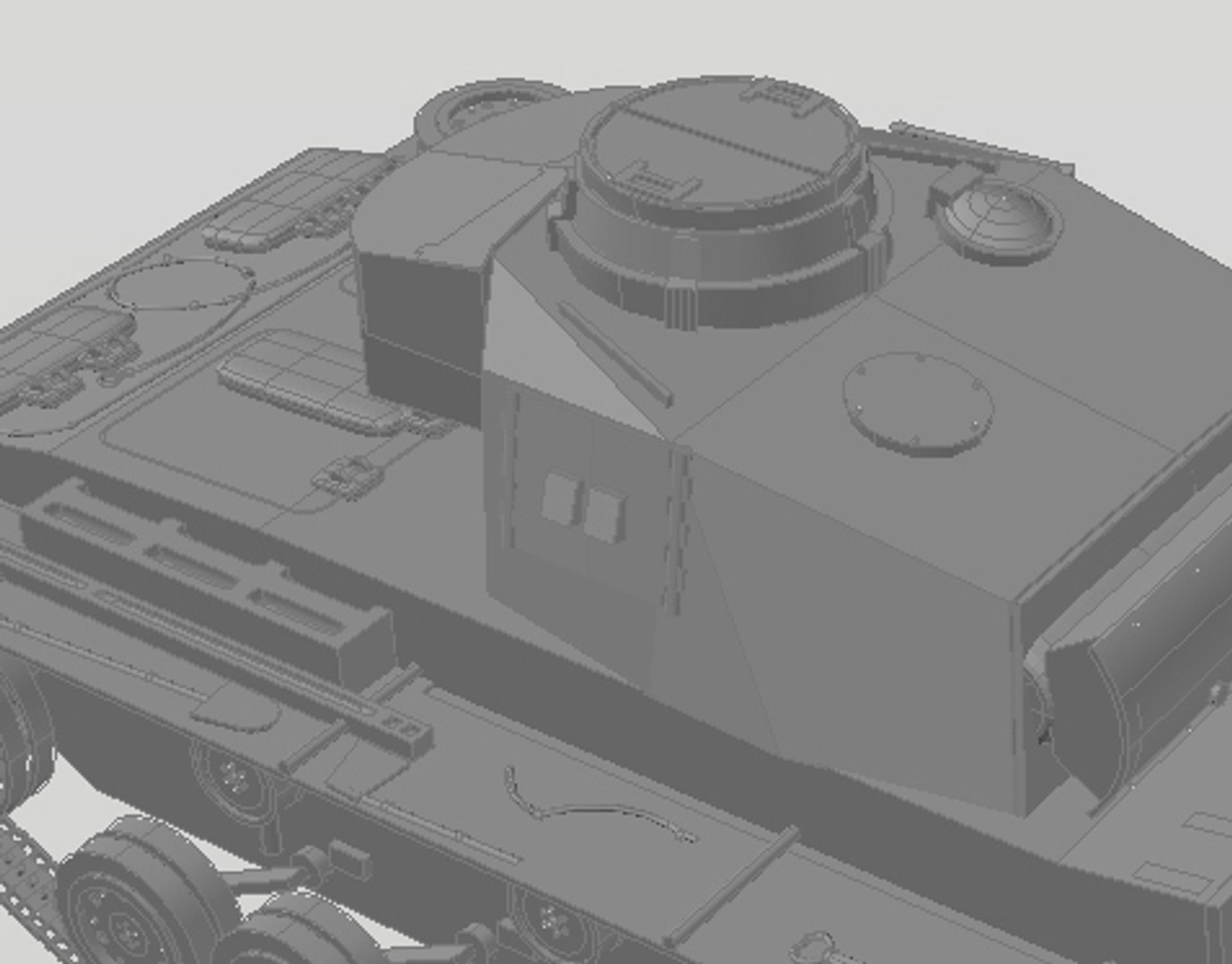 3d Model Autocad German Tank