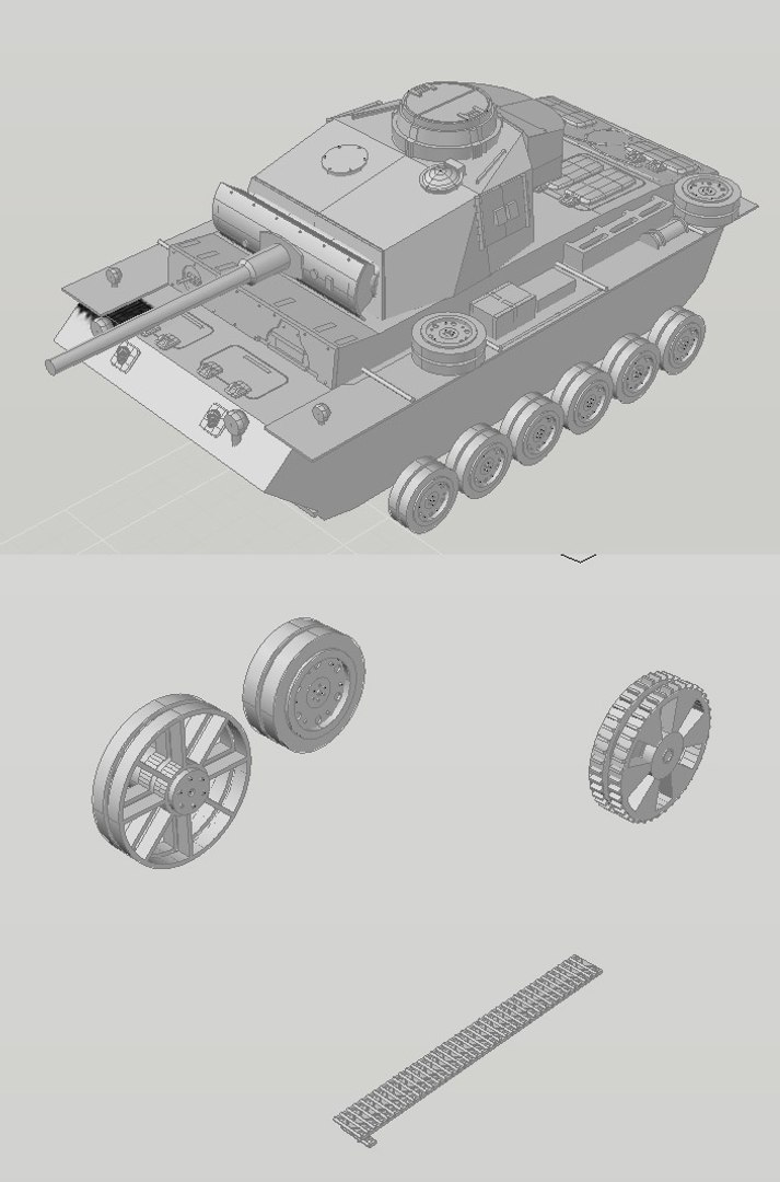 3d Model Autocad German Tank